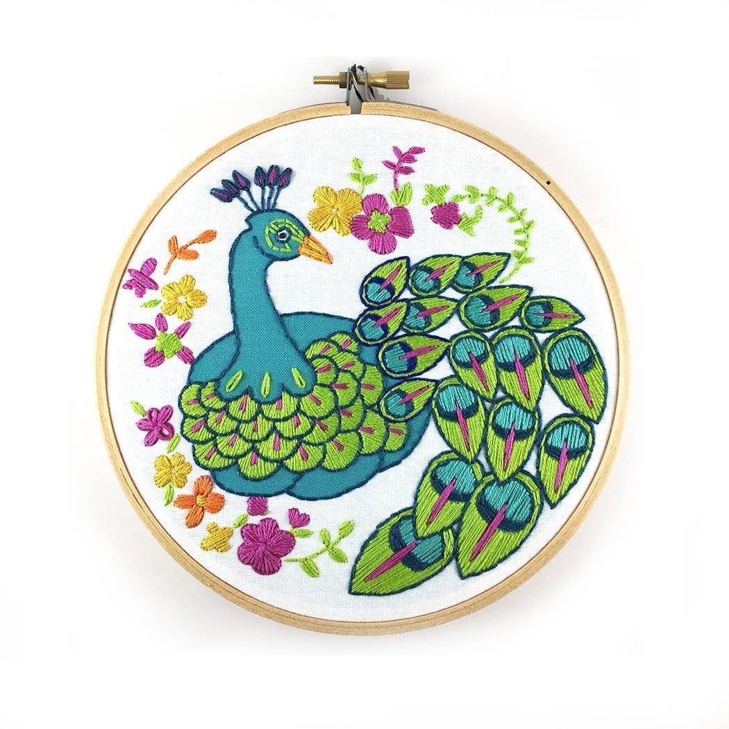 Peacock Embroidery Kit | Red Barn - Park Rapids, MN