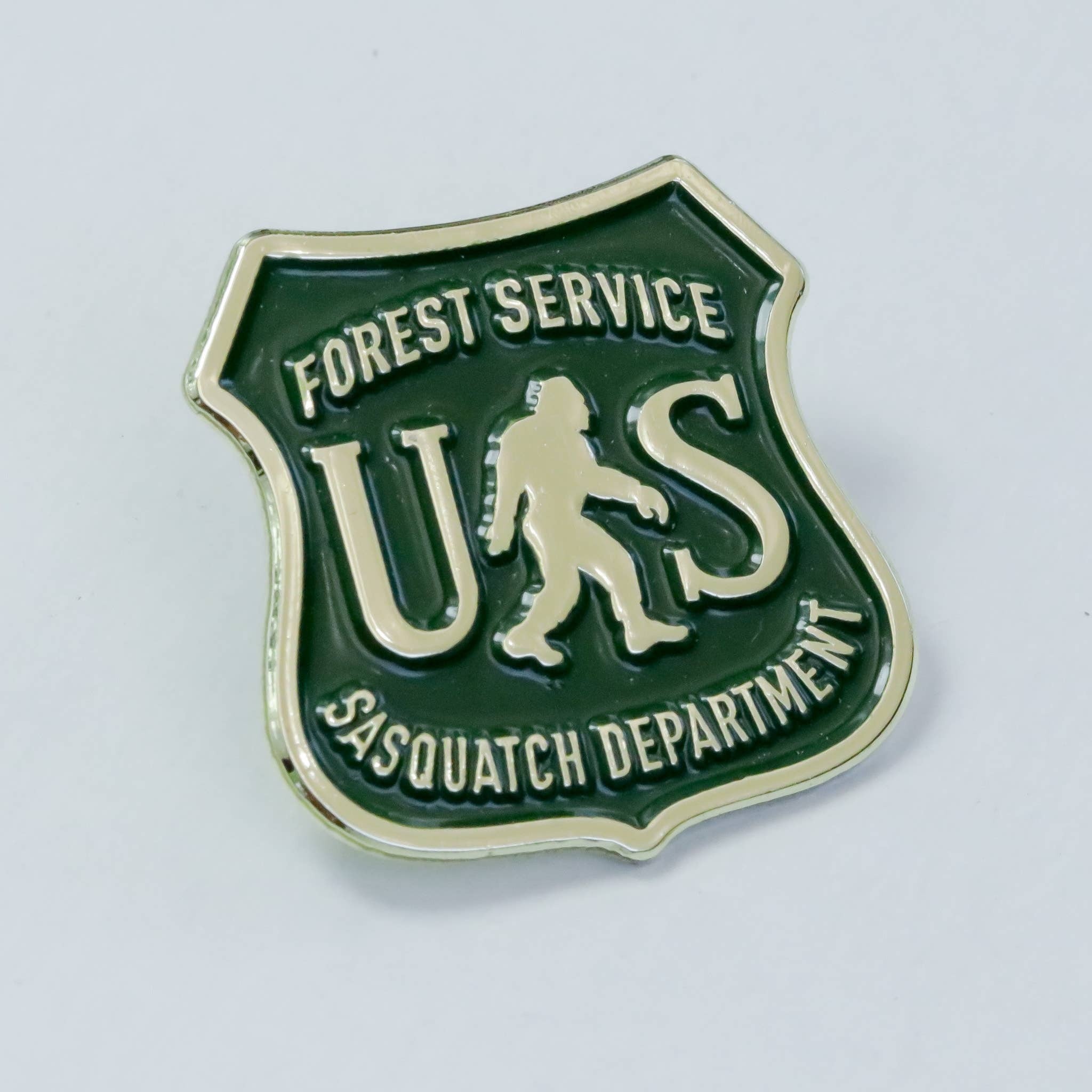 Enamel Lapel Pin, US Forest Service, Sasquatch Department | Red Barn ...