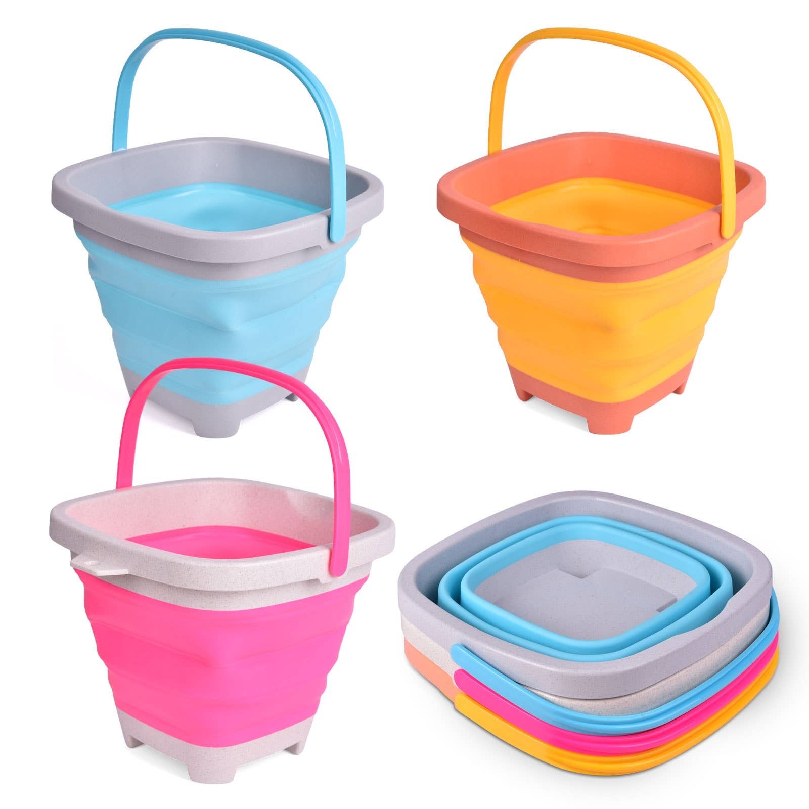 Collapsible Sand Bucket with Handle | Red Barn - Park Rapids, MN