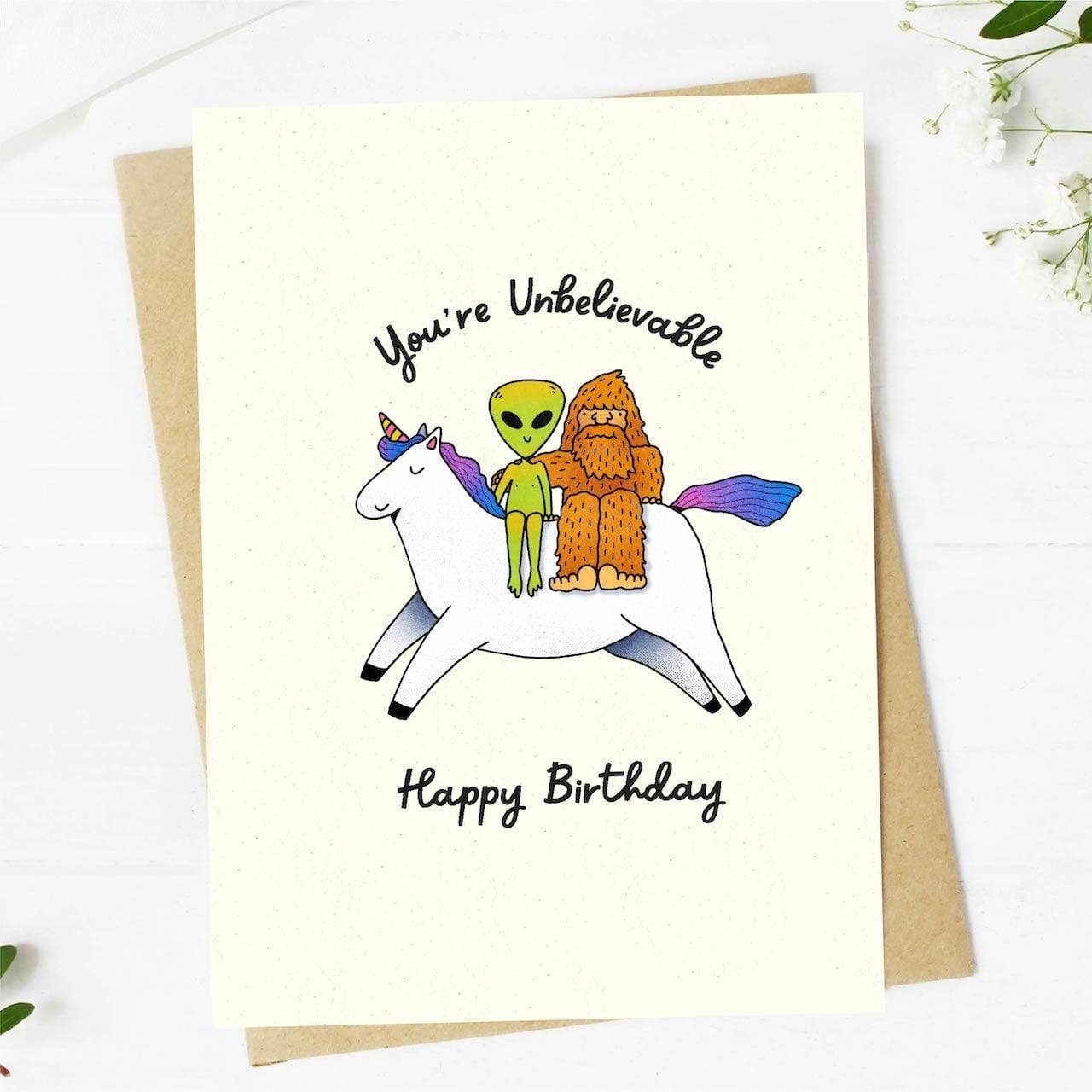 You're Unbelievable Cryptid Birthday Card | Red Barn - Park Rapids, MN